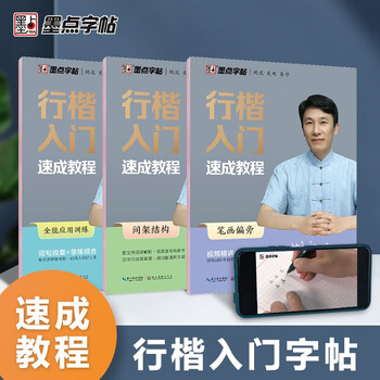 墨点字帖 练字成年荆霄鹏行楷字帖成人行楷练字本练字帖大学生初高中生行楷练字帖硬笔书法临摹钢笔字帖（3册）