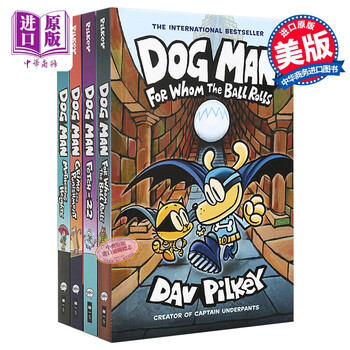 Dog Man 7-10 神探狗狗冒险故事集4册 狗狗侦探 精装 儿童英语绘本 内裤超人作者 章节书