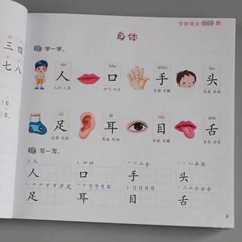 学前语文800题 幼儿园幼小衔接教材图书 大班学前班小孩子启蒙阅读一年级3-4-5-6岁儿童看图识字