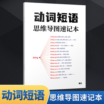全套3本初中英语不规则变形动词短语介词短语思维导图速记本七八九年级中考总复习短语与句型初一二三英语单 动词短语