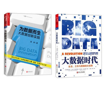 现货全2册： 大数据时代 (生活工作与思维的大变革)+为数据而生：大数据创新实践：图书经济智能经济