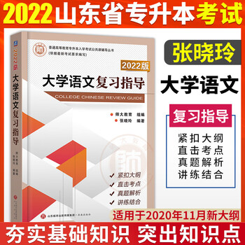 师大2022山东省专升本考试用书 大学语文复习指导 师大教育专升本公共课辅导书 山东专升本语文考点分析与题解专升本教材