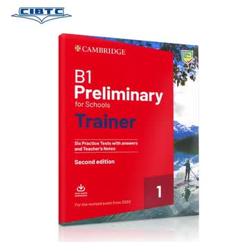 2020年剑桥PET考试青少版B1 Preliminary for Schools Trainer 1 for the Revised 2020 Exam 书(带答案+音频+教师指南)