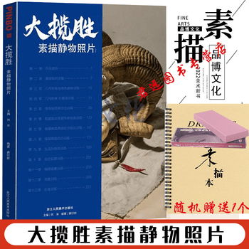 大揽胜素描静物照片竖构图 2022品博文化龚衍创水果陶罐器皿杂物石膏几何体静物照片写生对画美术高考联考教程教材绘画书籍