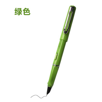 苏拉达钢笔铱金钢笔墨水笔明尖学生用书写钢笔签字笔-绿色