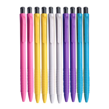 派仕(Paisin)按动圆珠笔10支/卡原子笔蓝色10PB002
