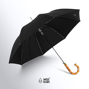 MissRain高档长柄男士雨伞竹伞创意英伦绅士复古竹节伞商务长柄伞 礼品伞