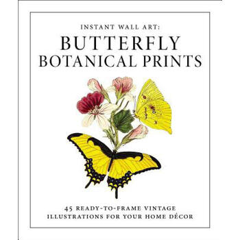 Instant Wall Art - Butterfly Botanical Print...