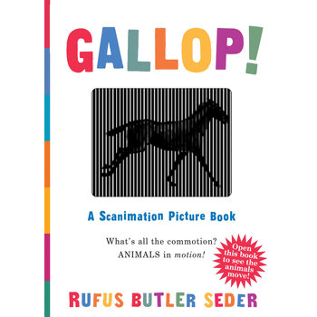 Gallop!: A Scanimation Picture Book [Board book] 进口新奇特玩具书