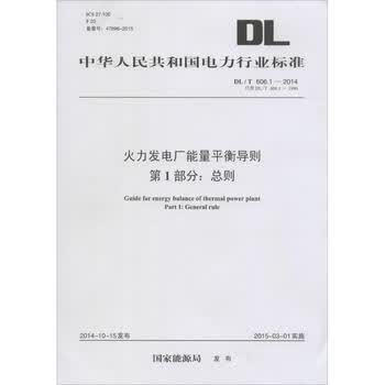 火力发电厂能量平衡导则 第1部分:总则