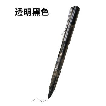 苏拉达钢笔铱金钢笔墨水笔明尖学生用书写钢笔签字笔 透明黑色955-A系列