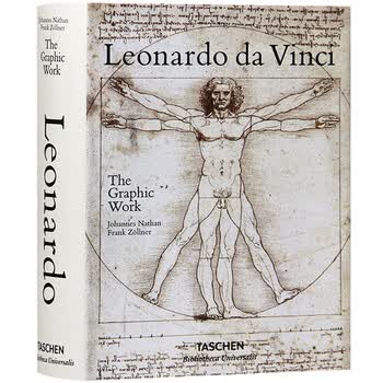 Taschen Leonardo Da Vinci 列奥纳多 达芬奇素描手稿全集画册 图书馆系列 英文原版现货