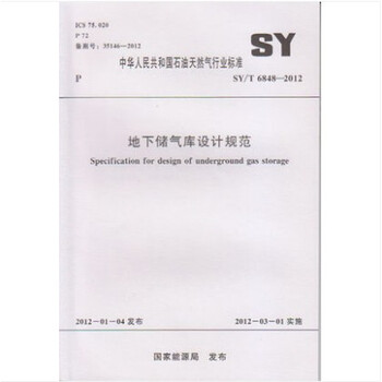 SY/T 6848-2012 地下储气库设计规范