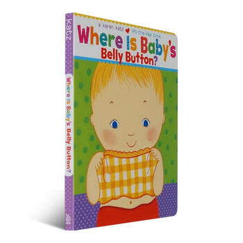 英文原版绘本Where Is Baby's Belly Button宝宝肚脐 启蒙认知翻翻书卡伦卡茨