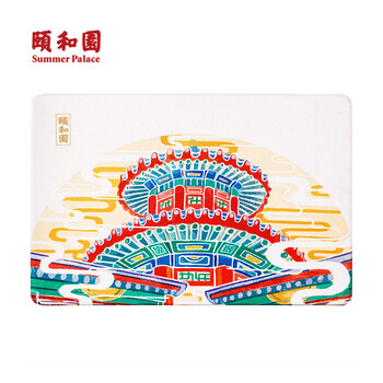 颐和园 皇家中国风环保柔软加厚防滑鼠标垫 办公创意礼品生日送礼 长廊晨光