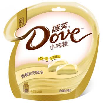 【德芙84g】德芙 Dove袋装奶香白巧克力 办公室休闲零食 婚庆糖果84g【行情 报价 价格 评测】-京东