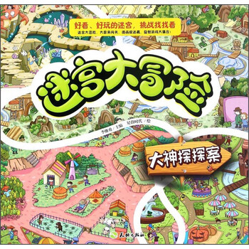 迷宫大冒险 大神探探案/专注力开发与培养 视觉开发游戏书跨页巨幅迷宫精美手绘本