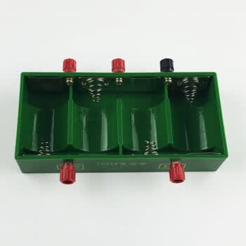 有机电池盒 教学仪器 实验器材 一号电池 干电池 四节有机电池盒 4节