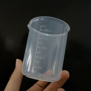 塑料烧杯 量用塑料杯 透明容器 教学仪器 实验用器材 250mL