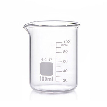 玻璃烧杯 烧器 加热量用玻璃杯 透明容器 教学仪器 实验用器材 300mL