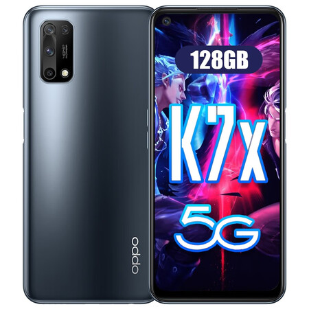 【低至1499】OPPO K7x手机 双模5Goppok7x k7/k5升级款90Hz电竞屏游戏手机 K7x 黑镜（6GB+128GB）7天后发货 W31套装【图片 价格 品牌 报价】-京东