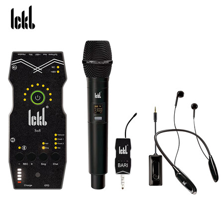 【IckbIckb so8第五代】Ickb so8第五代声卡+巴里无线麦克风R1无线耳机套装手机电脑抖音主播唱歌全民k歌录音直播设备全套动圈麦话筒【行情 报价 价格 评测】-京东