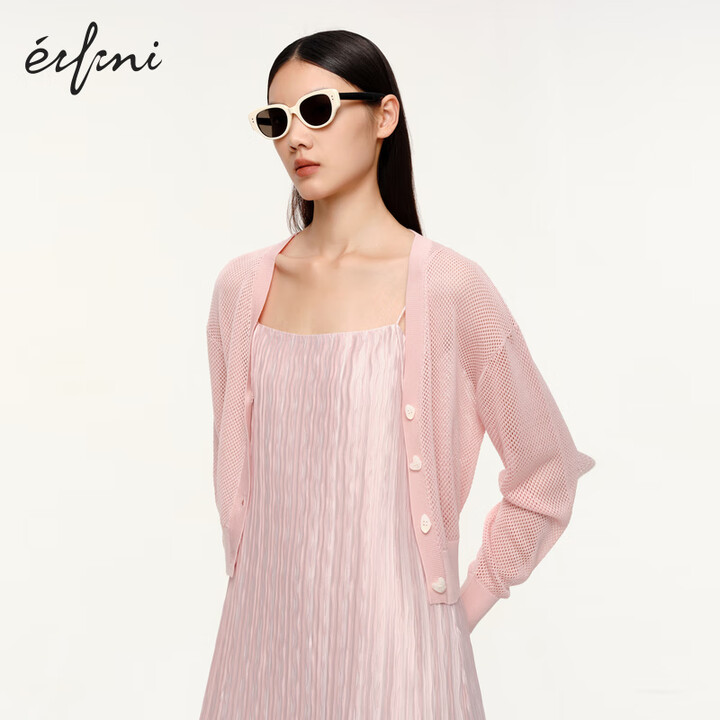 伊芙丽（eifini）【商场同款】伊芙丽毛针织衫1E8131224 裸粉色 160/85CM/M【图片 价格 品牌 报价】-京东