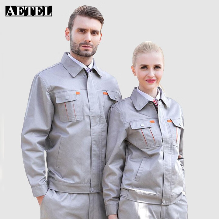 【AETELJCHH-101】AETEL工作服套装男女春秋长袖工程服耐磨劳保服焊工工作服可定制logo JCHH-101 藏蓝套装 2XL ...