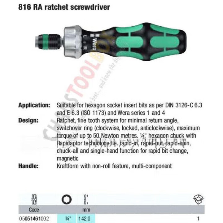维拉（WERA） 1/4 6.3mm正反转棘轮螺丝刀螺丝批头手柄 816RA 空包(装1手柄和15批头)【图片 价格 品牌 报价】-京东