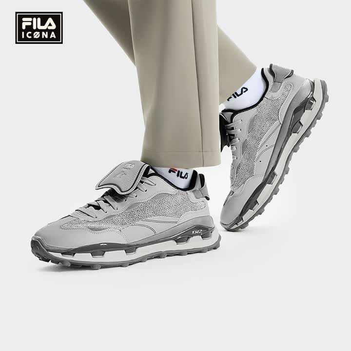 斐乐（FILA）官方男鞋KM2老爹鞋运动鞋2025春新款叠叠鞋休闲鞋老爹鞋 银器灰/月岩灰-SL 40.5【图片 价格 品牌 报价】-京东