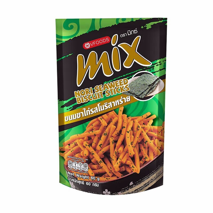 VFOODS MIX泰国进口vfoodsmix脆脆条咪咪虾条零食办公室小零食休闲小吃食品 海苔味 60g*4袋【图片 价格 品牌 报价】-京东