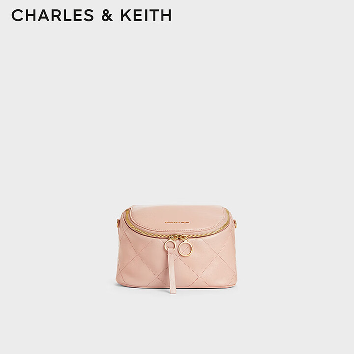 CHARLES&KEITH柔软菱格链条单肩斜挎包女生日礼物新年礼物送女友CK2-80151406 粉红色Pink S【图片 价格 品牌 报价】-京东