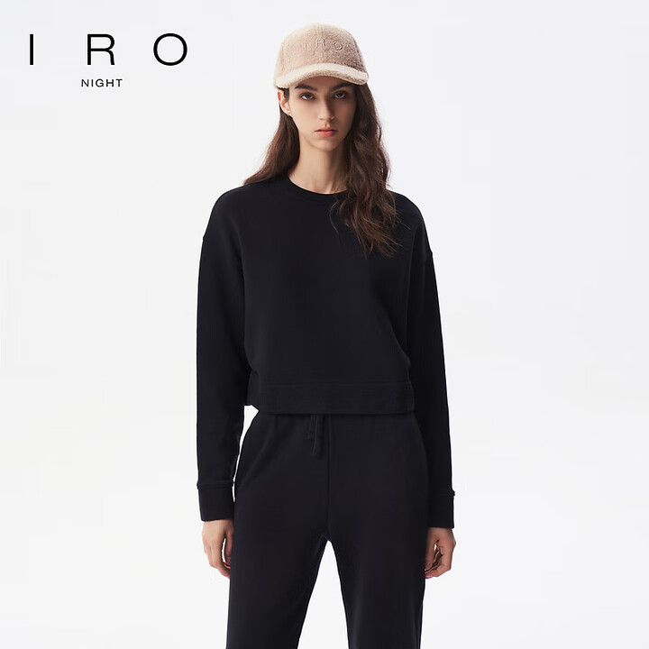 IRO NIGHT 23早秋新款法式时尚活力运动套头卫衣 黑色 XS【图片 价格 品牌 报价】-京东