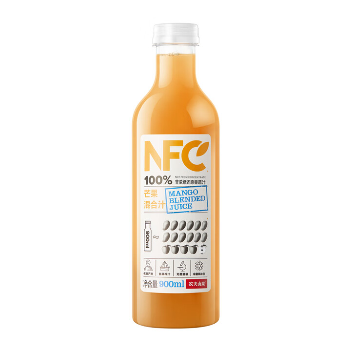 农夫山泉NFC100%芒果混合果汁900ml/瓶【图片 价格 品牌 报价】-京东