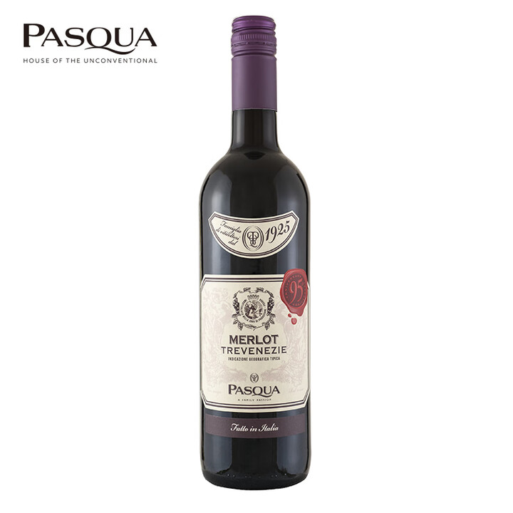 帕斯卡（PASQUA）意大利原瓶进口梅洛红酒Merlot Trevenezie 2021 单瓶750ml【图片 价格 品牌 报价】-京东