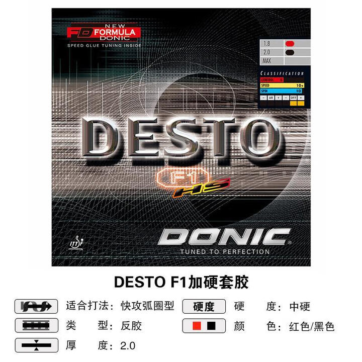 多尼克DONIC/多尼克F1套胶F2乒乓球拍胶皮加硬正胶王PLUSF3反胶F4 德国 F1加硬 红色【图片 价格 品牌 报价】-京东