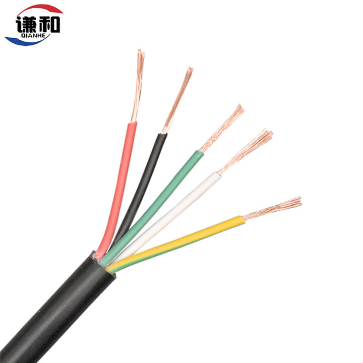 【谦和RVV】谦和（QIANHE）电线电缆国标铜芯信号线 RVV5*0.75平方 五芯控制软线1米【行情 报价 价格 评测】-京东