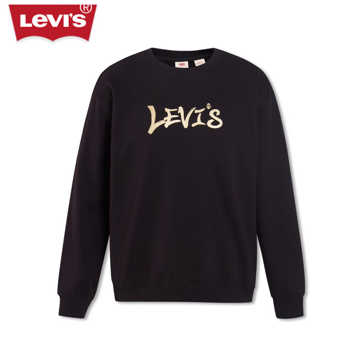 Levi's【商场同款】李维斯春夏男士卫衣LOGO印花复古新年红A5507 黑色A5507-0000 S【图片 价格 品牌 报价】-京东