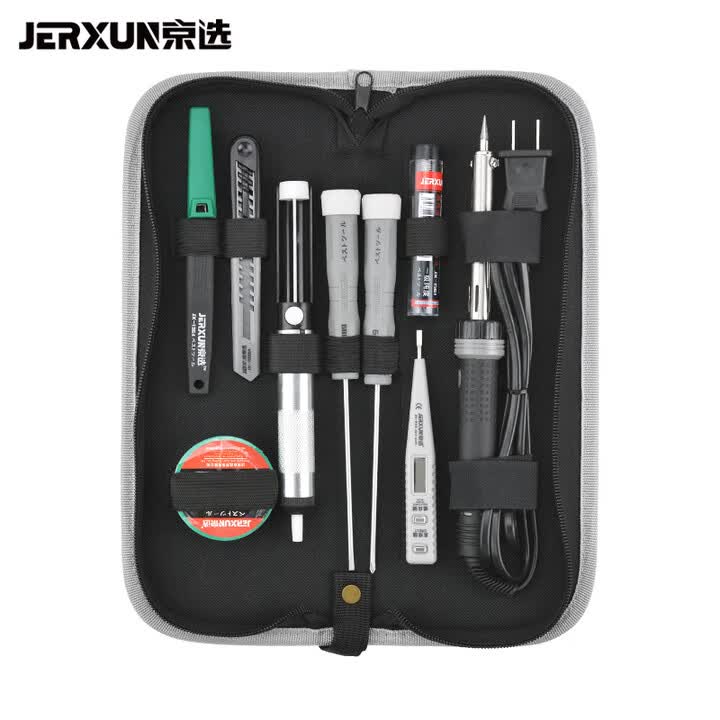 【京选JX-1036D-10C】京选（JERXUN）60w恒温调温电烙铁套装组套手机电子维修内外热电焊笔大功率焊接【行情 报价 价格 评测】-京东