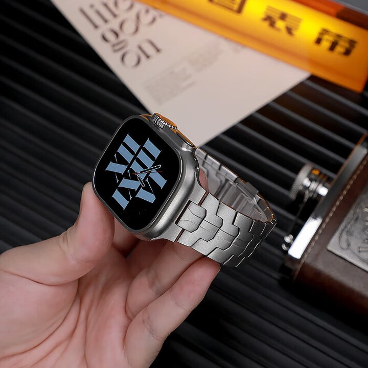 MR.MULL星图ultra49mm钢铁侠钛金属纯钛金属机械锁磁力扣苹果手表带iwatch123456789蝴蝶扣45mm潮个性高级 钢铁侠 ...
