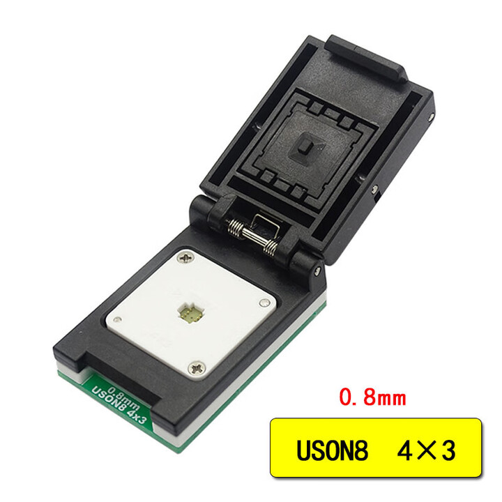 水木风DFN8 QFN8 WSON8 MLF8芯片读写 烧录测试 1.27 6X8 5X6 翻盖IC座 USON8 【4×3mm】【图片 价格 ...