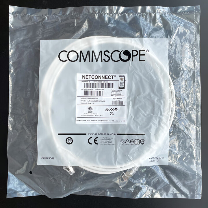 COMMSCOPE康普6A类跳线安普超六类成品网线双屏蔽万兆线NPC6ASZDB-WT0 03M康普超六类双屏蔽跳线3米【图片 价格 品牌 ...