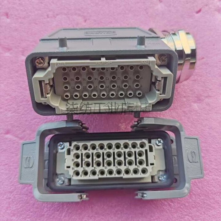 HARTING连接器09320323001公芯HAN-32EE-M冷压型16A/500V 32EE 公头+母头顶出孔 整套 默认【图片 价格 ...