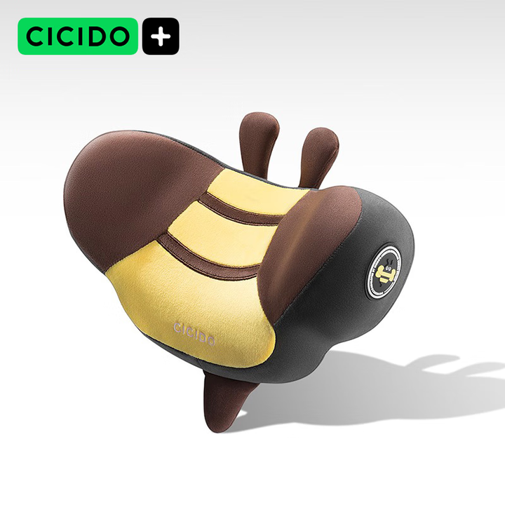 【CICIDO/夕多头枕腰靠】夕多儿童汽车头枕睡觉用记忆棉护颈靠枕 NO.063 棕黄小蜜蜂款【行情 报价 价格 评测】-京东