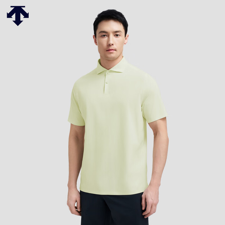 DESCENTE迪桑特DUALIS系列都市通勤男士短袖POLO衫 BE-Silver Green XL (180/100A)【图片 价格 品牌 ...