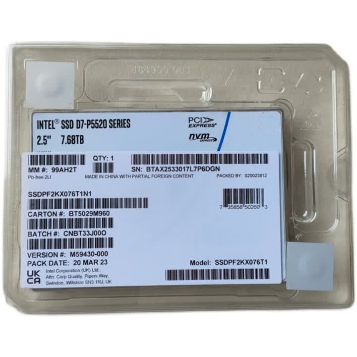 OLOEYP5316/P5520 7.68T 15.36T30.72T企业级PCIE4.0固态硬盘SSD议价 黑色P5520 7.68T企业级 ...