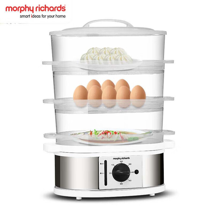 【摩飞电器（morphyrichards）MR1148】摩飞电器（morphyrichards）多功能电蒸笼 电热锅多用途蒸包子机多层蒸屉蒸蛋器v三层大容量9L可定时MR1148【行情 报价 ...