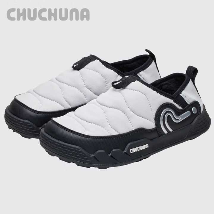 丘丘纳CHUCHUNA丘丘纳25冬新品靴子营地鞋短靴儿童雪地靴亲子一脚蹬靴子 灰白色 34【图片 价格 品牌 报价】-京东
