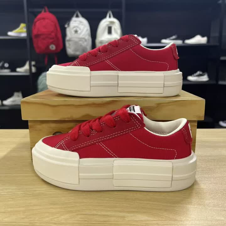 匡威（Converse）Cruise新款UU悠游正红色低帮厚底轻便增高男女情侣帆布鞋/A13038C UU红色低帮 A13038C 40 ...