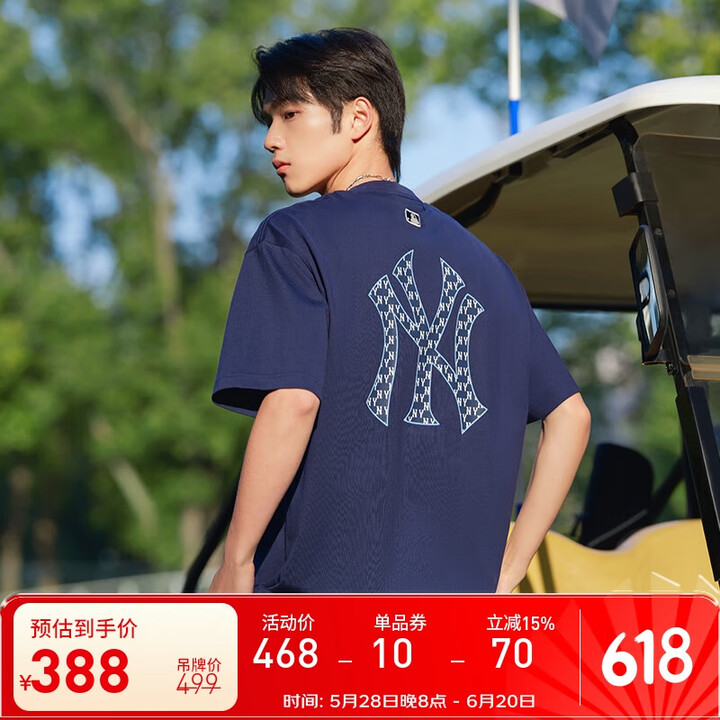 【MLB3ATSM0343】MLB短袖男女情侣t恤时尚老花百搭潮流休闲运动短袖3ATSM0343-50NYS-L【行情 报价 价格 评测】-京东